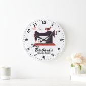 Sewing Machine Personalizable Wall Clock | Zazzle