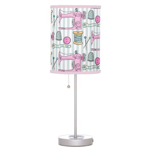 Sewing Machine - Pink Crafts Sew Table Lamp | Zazzle