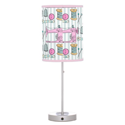 Sewing Machine - Pink Crafts Sew Table Lamp | Zazzle