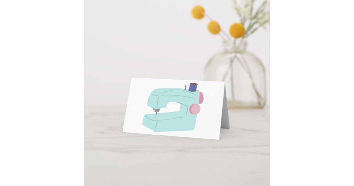 Sewing Machine Place Card | Zazzle