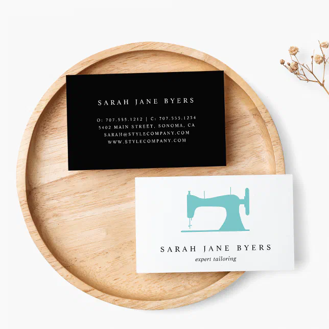 Sewing Machine | Seamstress Tailor Alterations Business Card | Zazzle