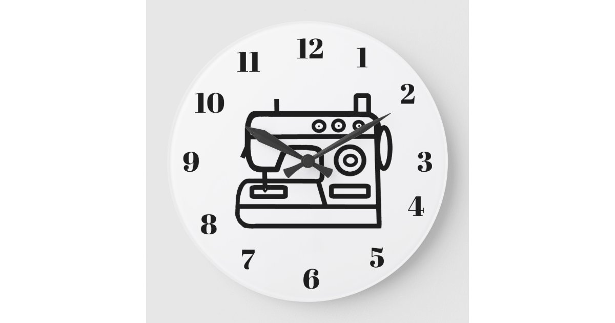 Sewing Machine Wall Clock | Zazzle