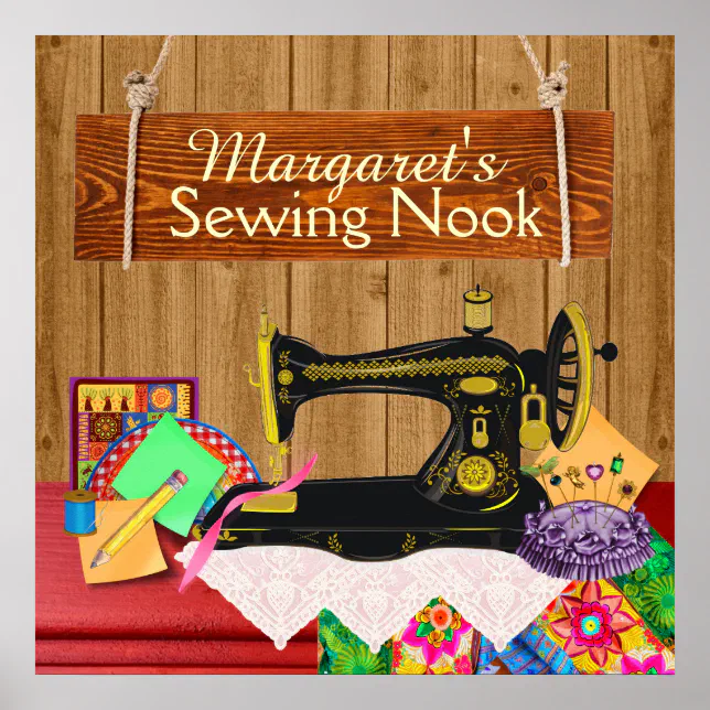 Sewing Nook Sign - Poster - SRF | Zazzle