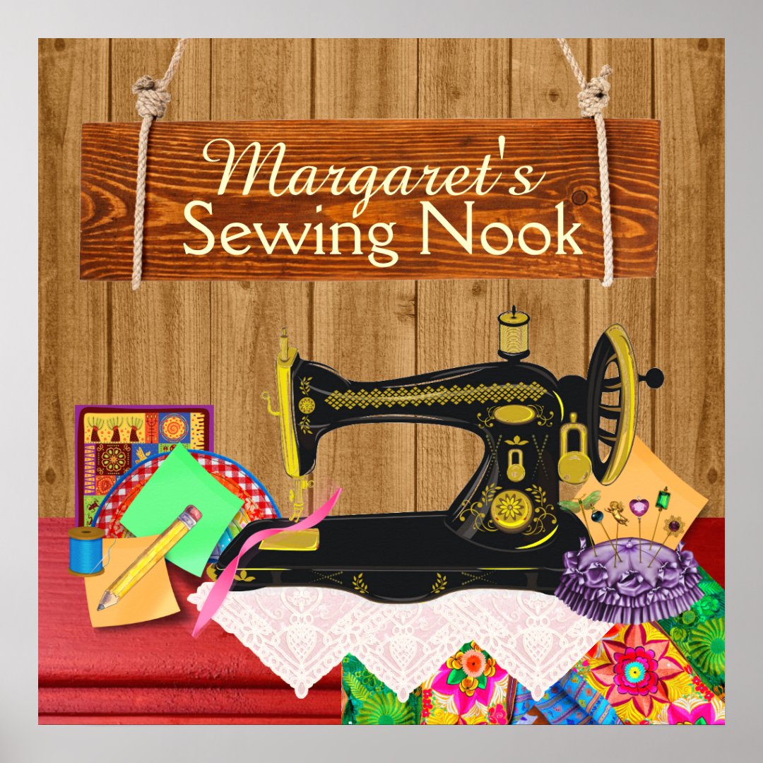 Sewing Nook Sign - Poster - SRF | Zazzle