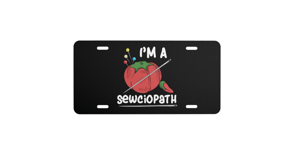 Sewing Quilting Gifts License Plate | Zazzle
