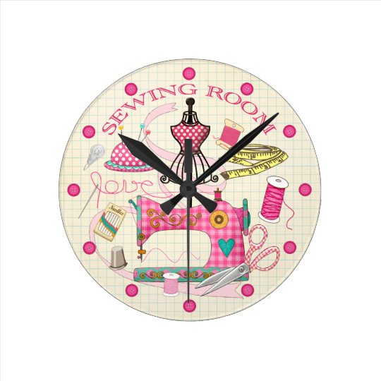 Sewing Room Clock | Zazzle.com