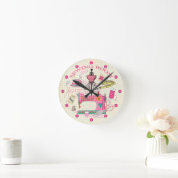 Sewing Room Clock | Zazzle