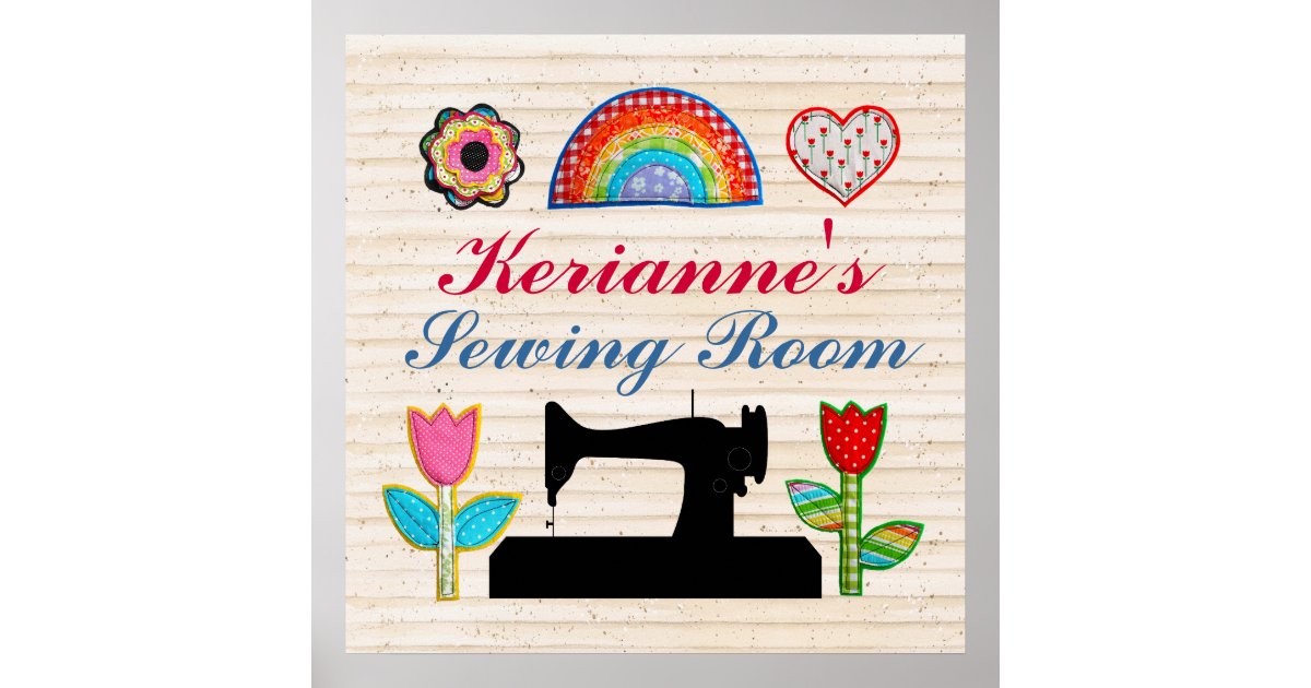 Sewing Room - House Sign Poster - SRF | Zazzle