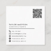 Sewing Seamstress Tailor Mannequin Flowers QR code Square Business Card ...
