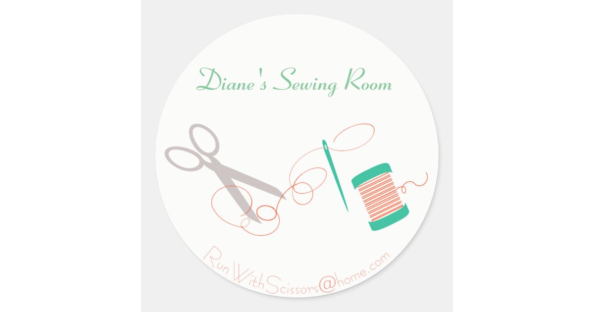 Sewing Sticker | Zazzle