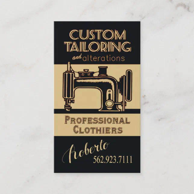Sewing: Tailor, Dressmaker, Designer, Seamstress Business Card | Zazzle