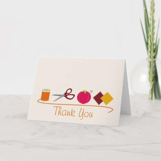 Sewing Thank You Card | Zazzle.com