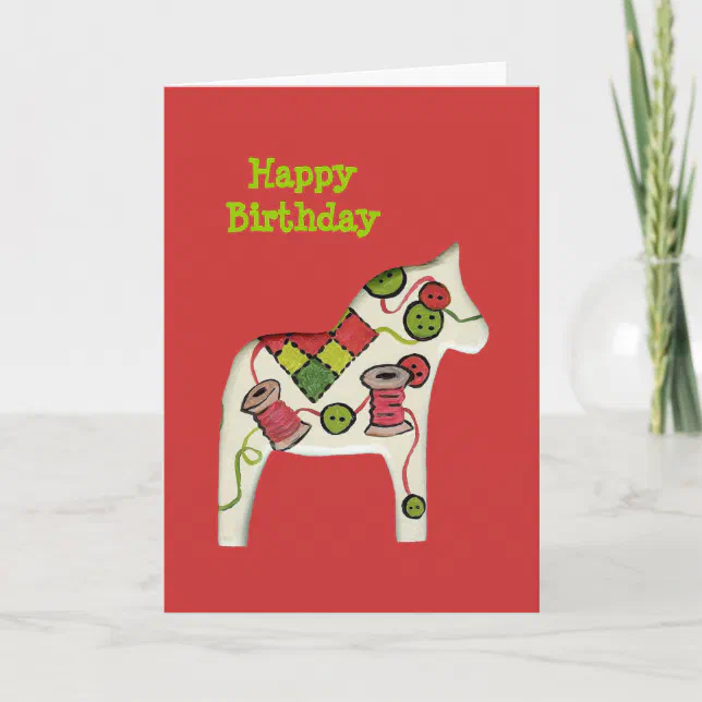 Sewing Theme Birthday Card | Zazzle