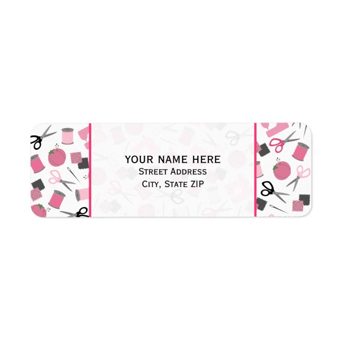 Sewing Themed Address Label | Zazzle.com