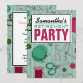 Sewing Themed Retirement Party Invitation | Zazzle