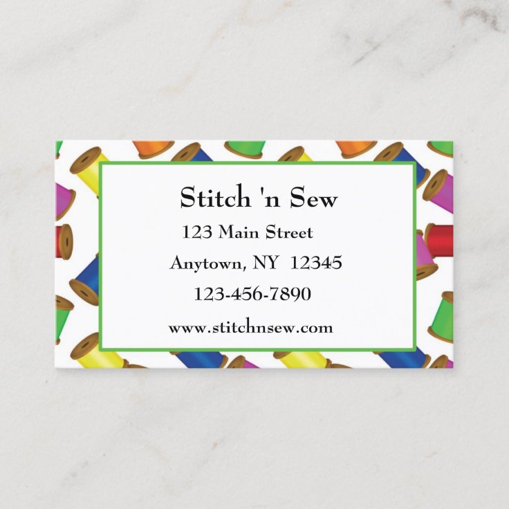 Sewing Thread Business Card | Zazzle
