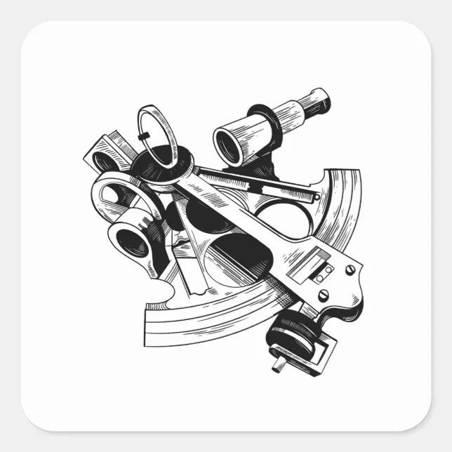 Sextant Square Sticker Zazzle