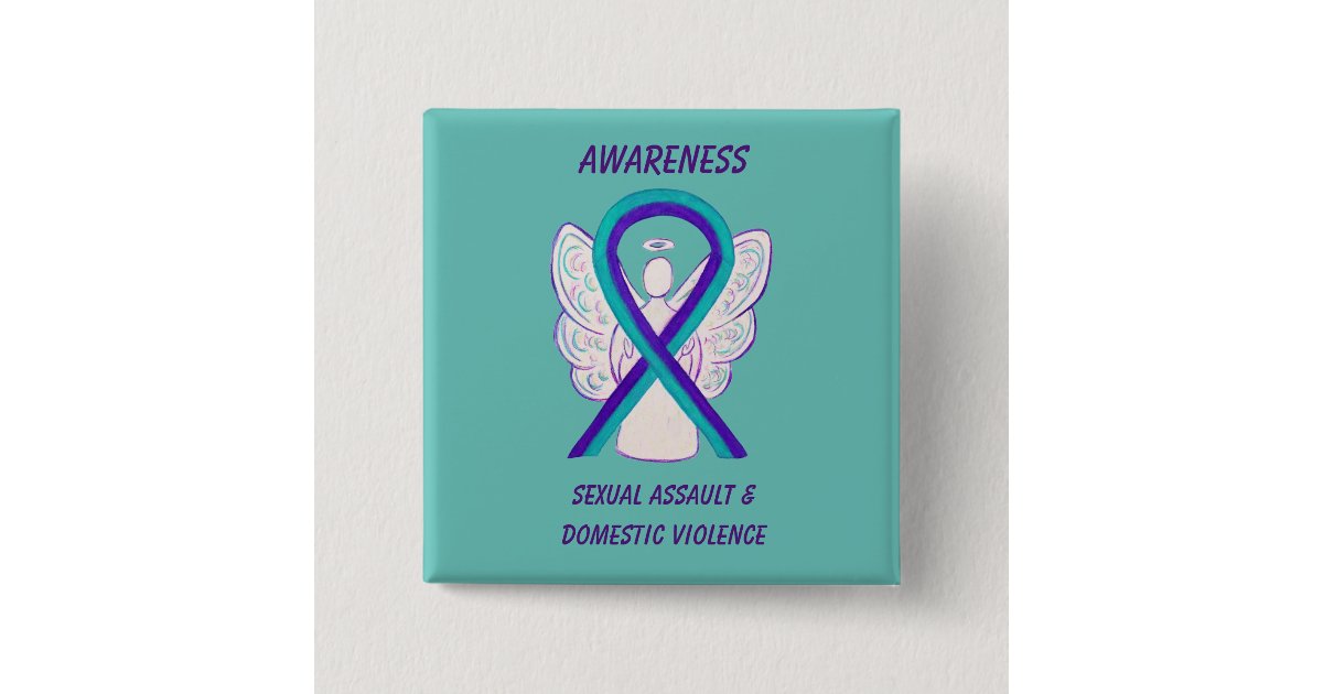 Sexual Assault And Domestic Violence Awareness Pins Zazzle