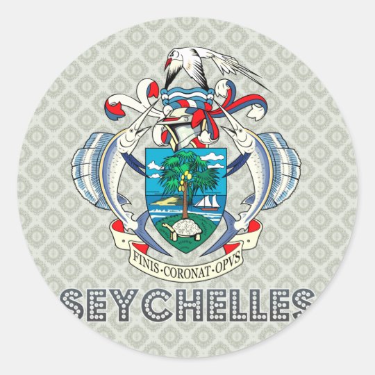 Seychelles Coat of Arms Classic Round Sticker | Zazzle.com