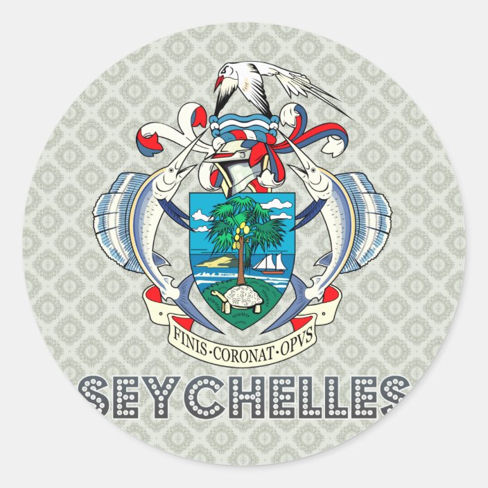Seychelles Coat of Arms Classic Round Sticker | Zazzle.com