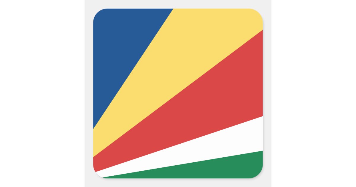 Seychelles Flag Square Sticker | Zazzle