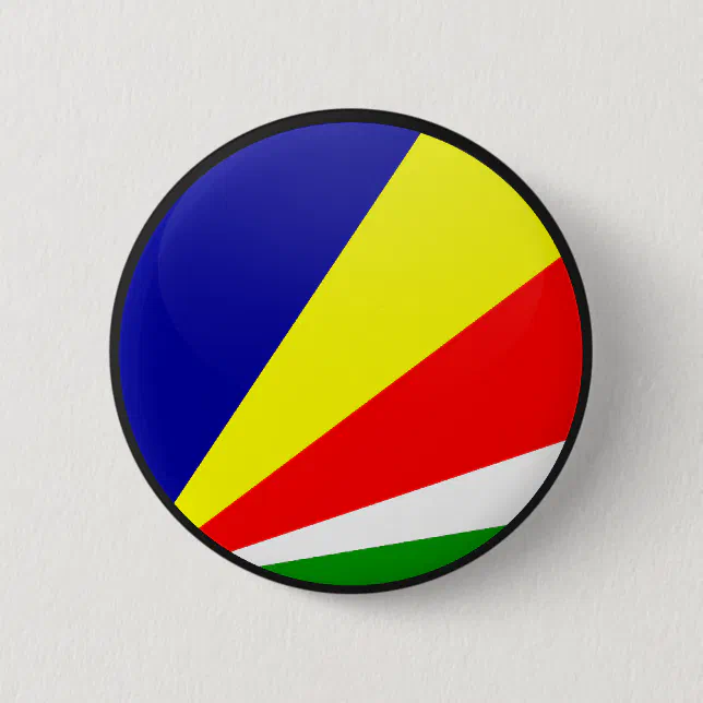 Seychelles quality Flag Circle Pinback Button | Zazzle