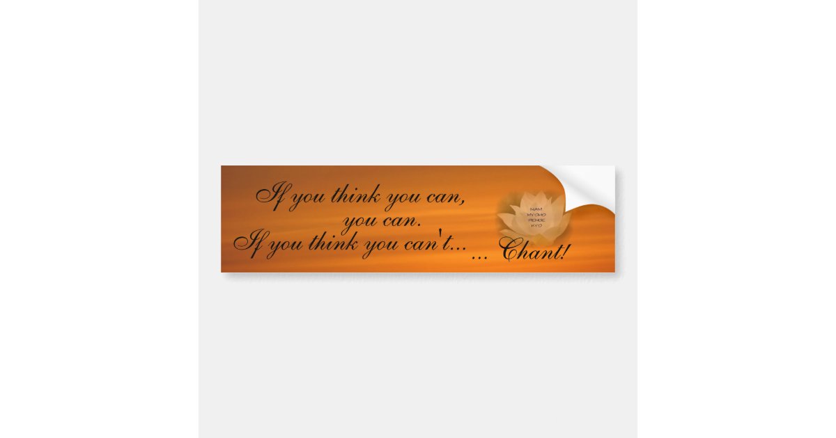 SGI Buddhist Bumper Sticker - Chanting Reminder | Zazzle
