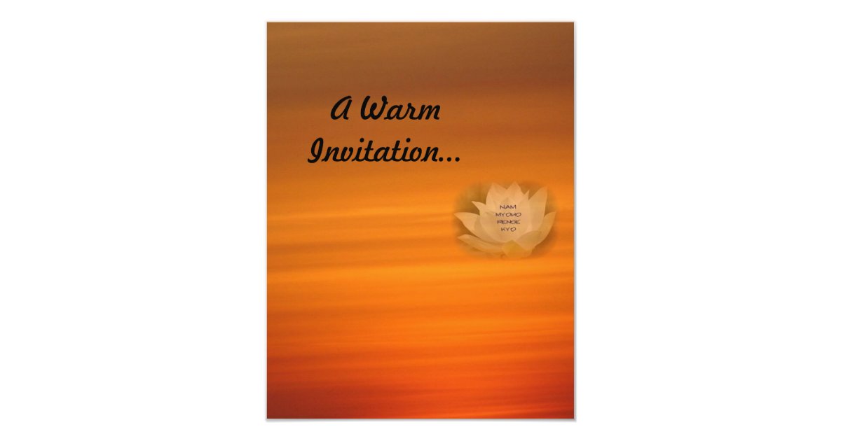 SGI Buddhist Personalized Invitation | Zazzle.com