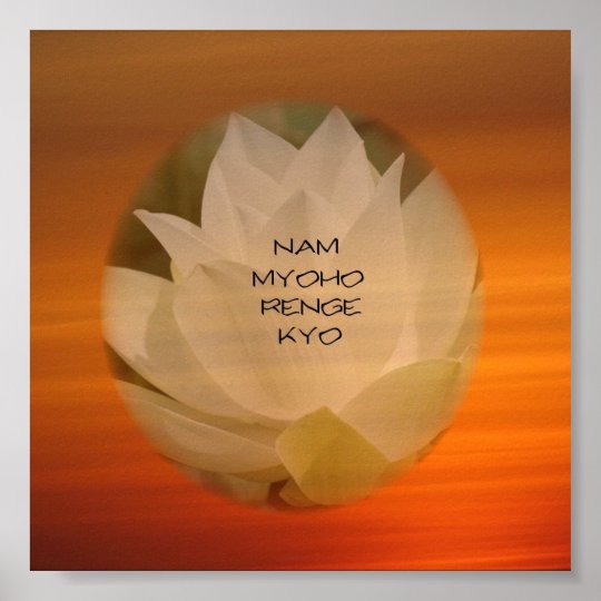 SGI Buddhist Poster - Lotus "Nam Myoho Renge Kyo" | Zazzle.com