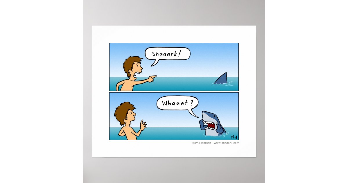 Shaaark! Whaat records? Poster | Zazzle