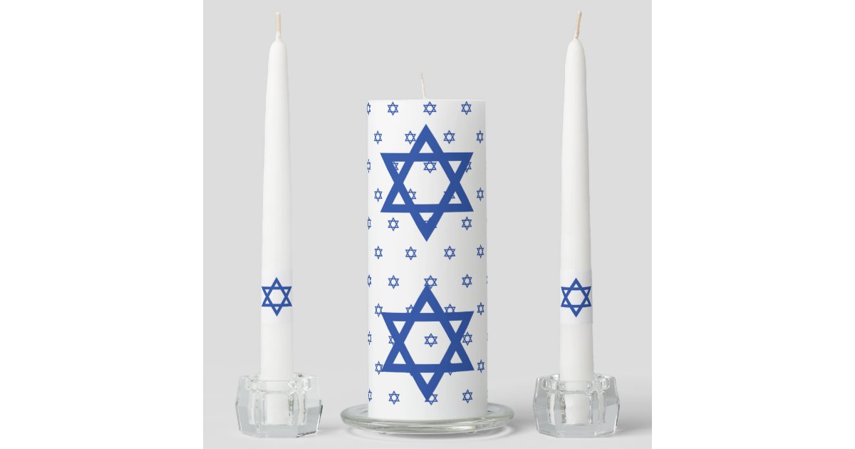 Shabbat Candle Lighting Star of David Candle Set | Zazzle