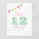 Shabby Chic Bunting Table Number Pink and Mint | Zazzle