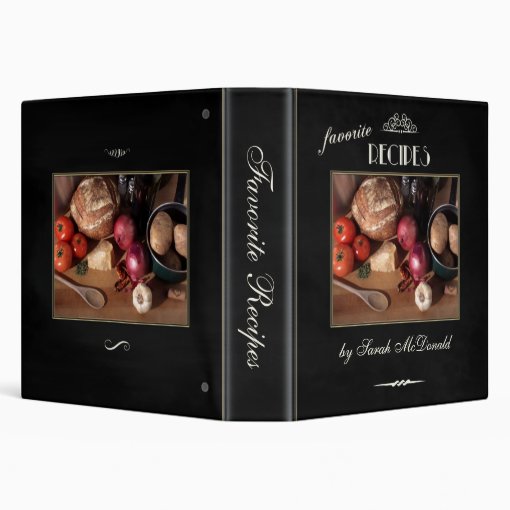 Shabby Chic Chalkboard Favorite Recipes Binder | Zazzle