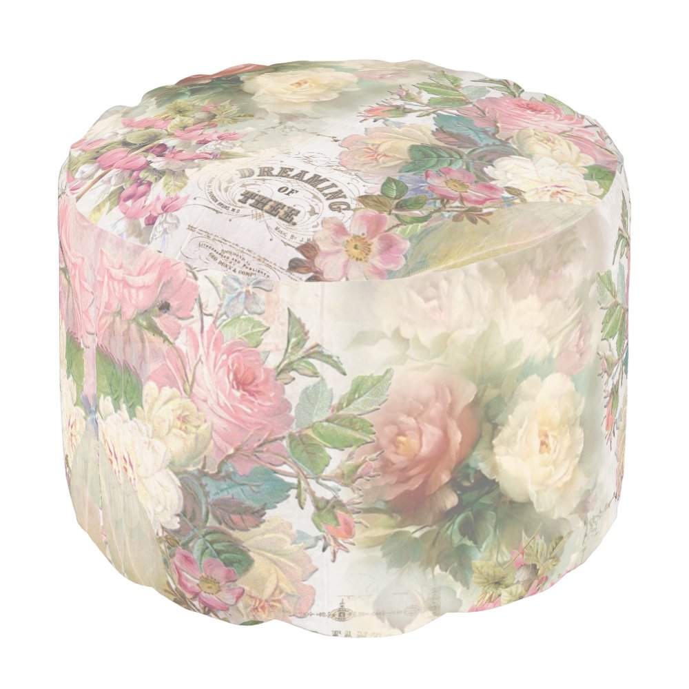 Shabby Chic Collage Series Design 5 Pouf sold by Evey Healthy | SKU ...