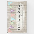 Shabby Chic Country Bunting on Rustic Painted Wood Banner | Zazzle
