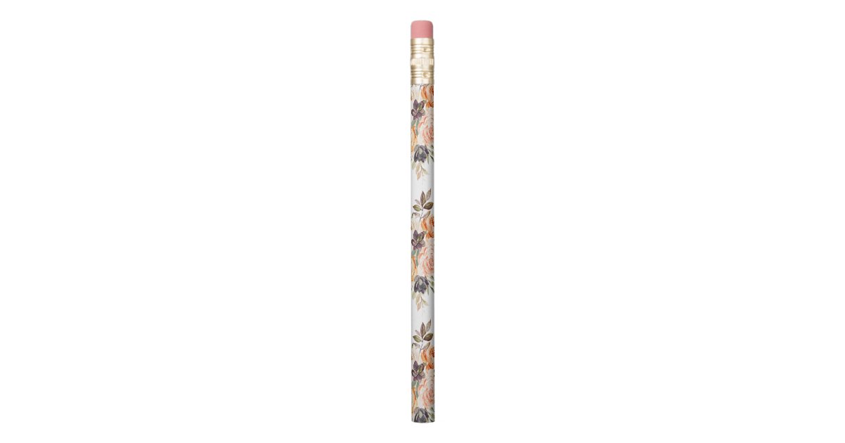 Shabby Chic Floral Pencil | Zazzle