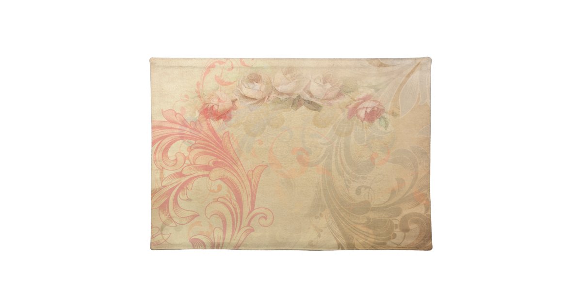 Shabby Chic Floral Placemat | Zazzle