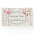 Shabby Chic Floral Rustic Wood & Vintage Boutique Banner | Zazzle