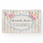 Shabby Chic Floral Rustic Wood & Vintage Boutique Banner | Zazzle