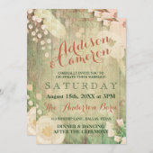 Shabby Chic Florals | Wedding Invitation | Zazzle