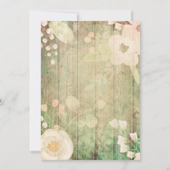 Shabby Chic Florals | Wedding Invitation | Zazzle
