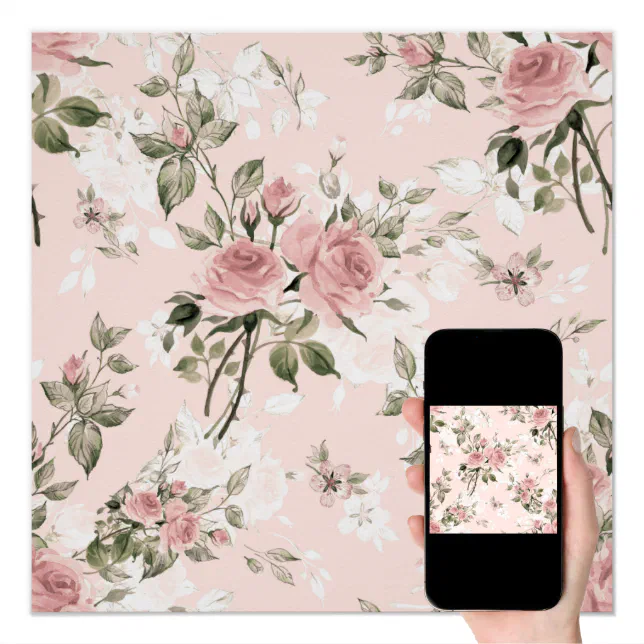 Shabby chic, french chic, vintage,floral,rustic,pi poster | Zazzle