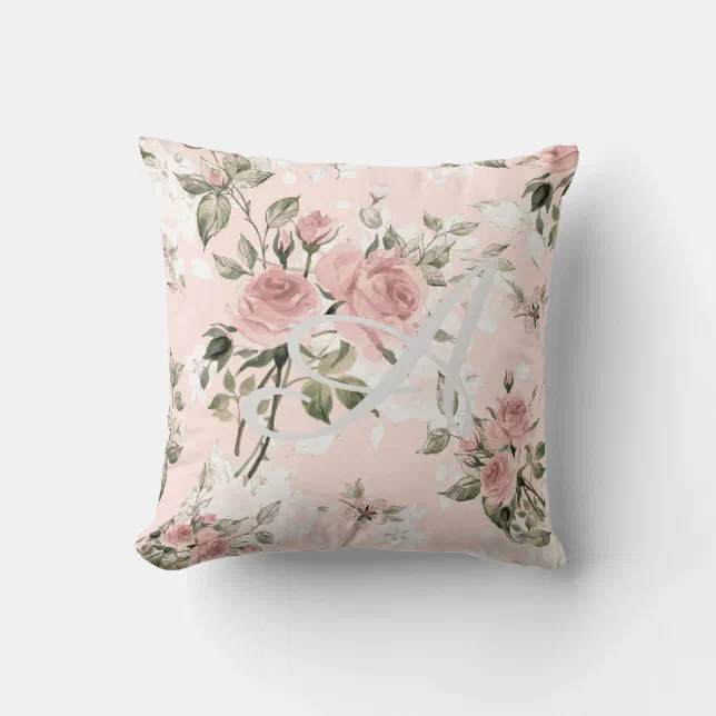 Shabby chic, french chic, vintage,floral,rustic,pi throw pillow | Zazzle