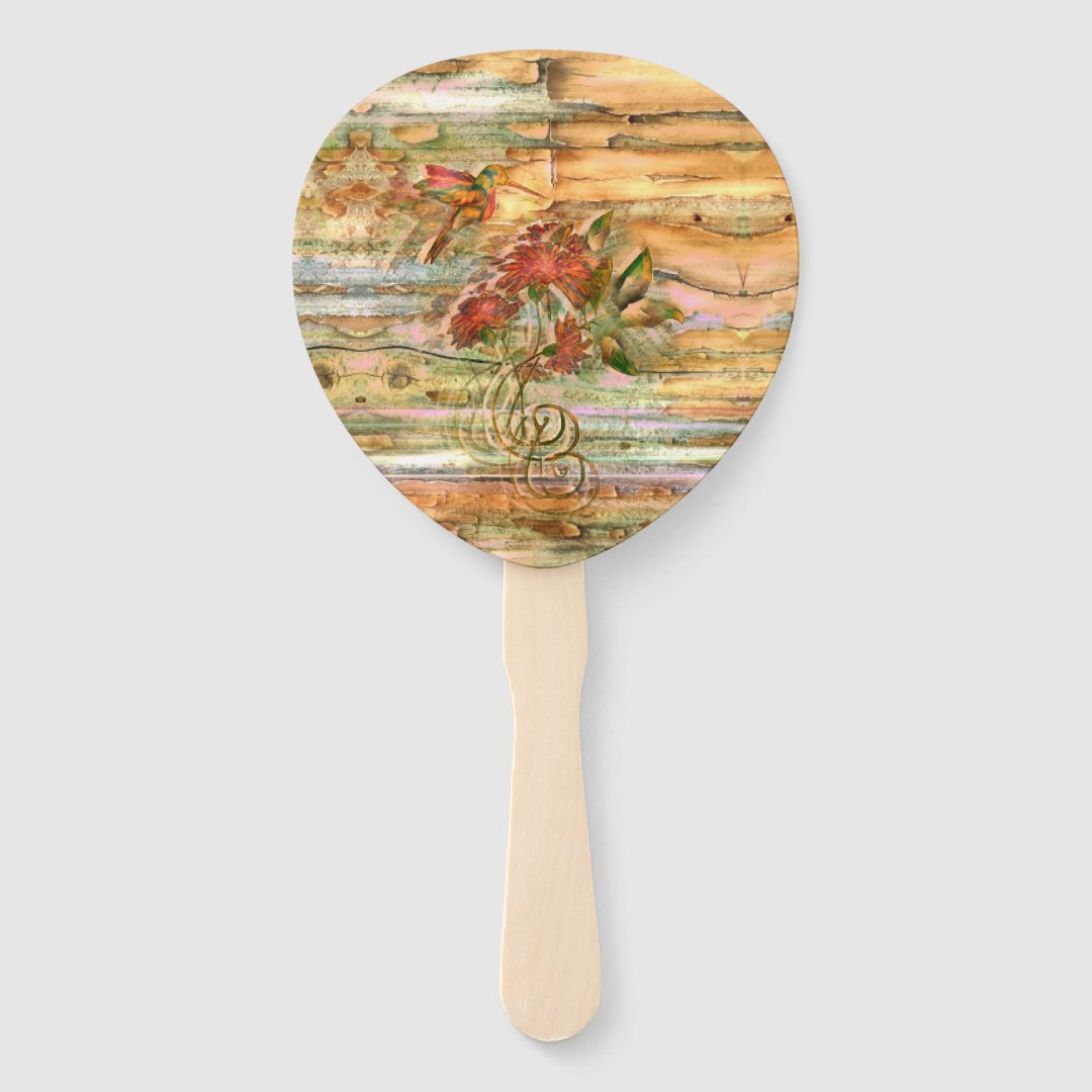 Shabby Chic Hummingbird Flight Hand Fan | Zazzle