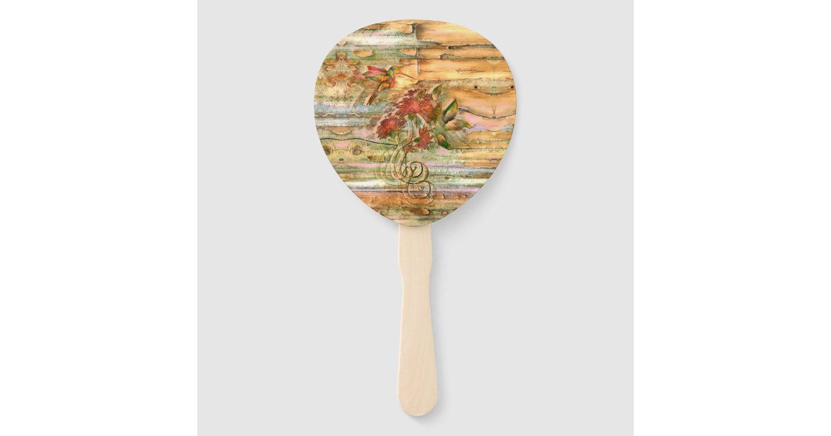 Shabby Chic Hummingbird Flight Hand Fan Zazzle