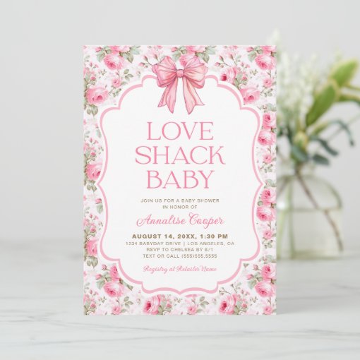 Shabby Chic Love Shack Baby Shower Invitation | Zazzle