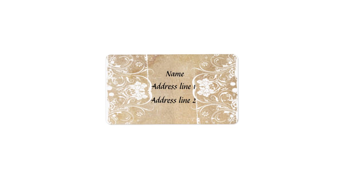 Shabby Chic Old Parchment Address Labels | Zazzle