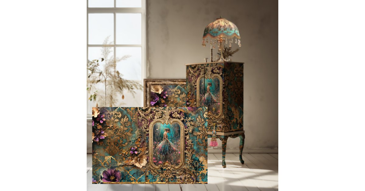 Shabby Chic, Ornamental, Portrait of a Dancer Tissue Paper | Zazzle