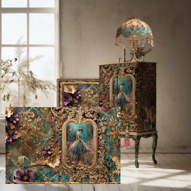 Shabby Chic, Ornamental, Portrait of a Dancer Tissue Paper | Zazzle