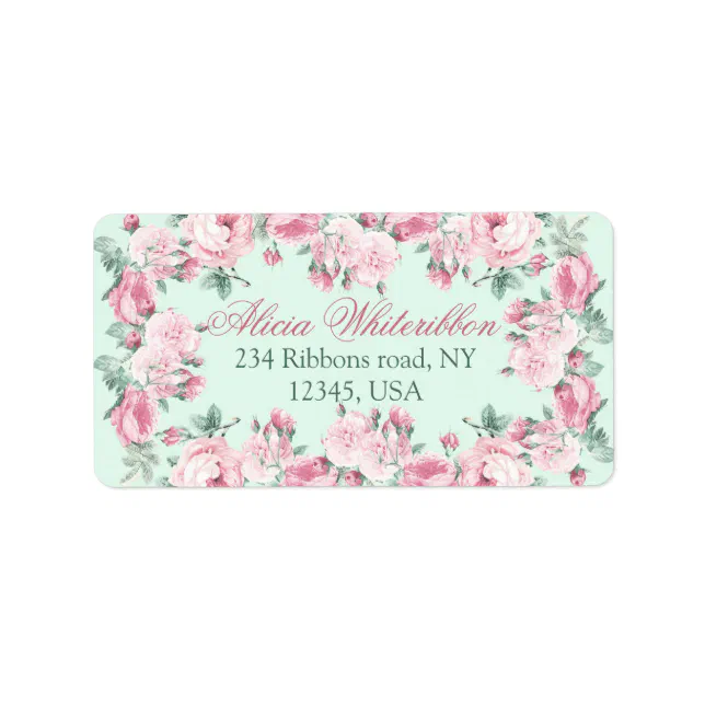 Shabby chic personalized address labels | Zazzle